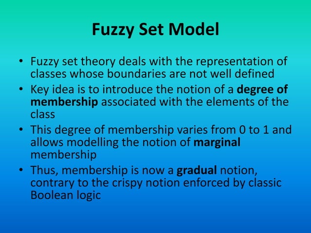 Information Retrieval 14 Fuzzy Set Models Of Ir Pptx Computing Technology And Computing