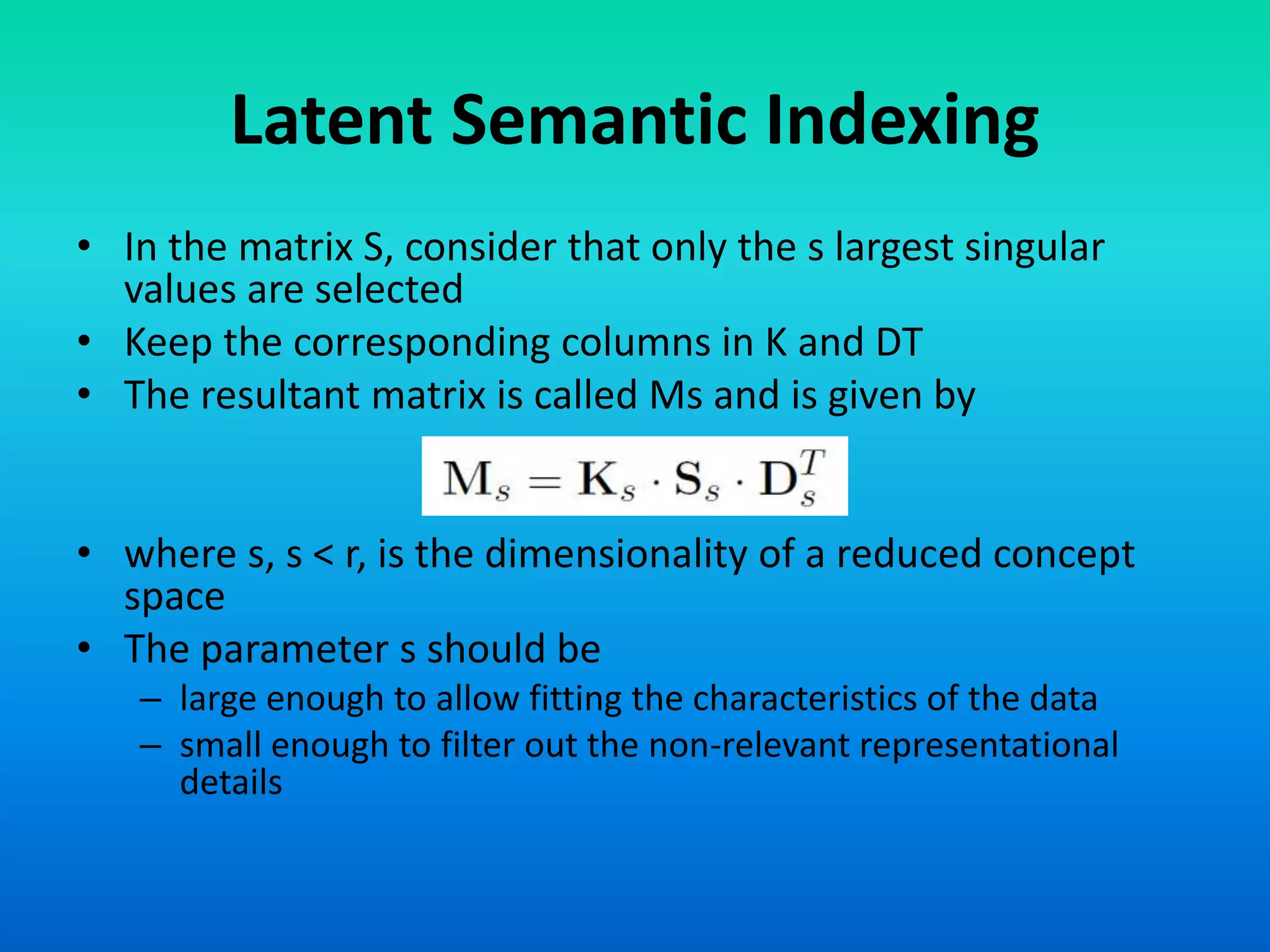 Information retrieval 16 latent semantic indexing model | PPTX