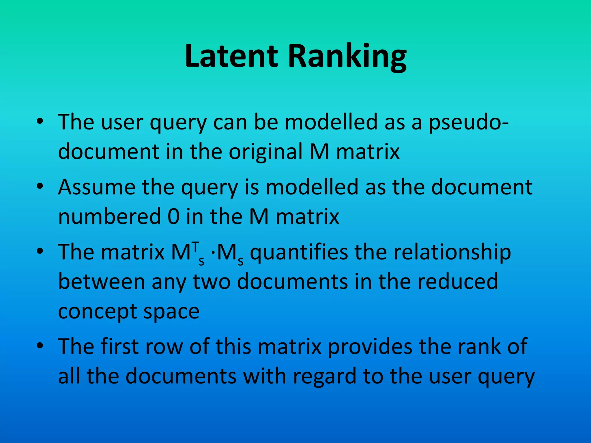 Information Retrieval 16 Latent Semantic Indexing Model Pptx Computing Technology And Computing