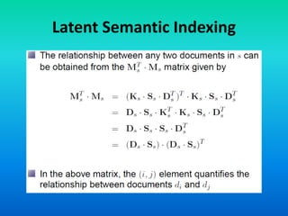 Information retrieval 16 latent semantic indexing model | PPTX