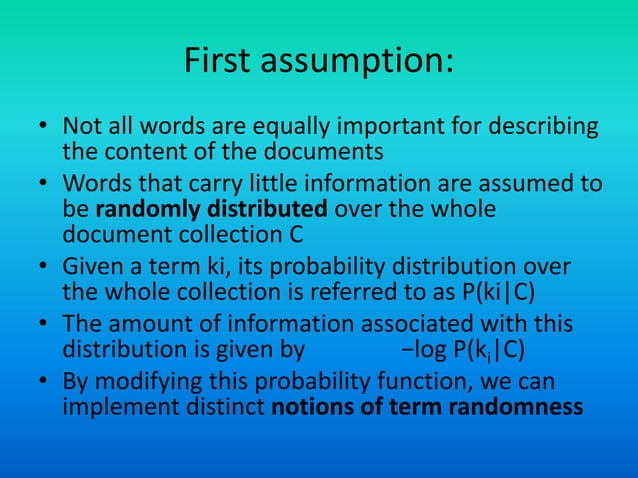 Information Retrieval 20 Divergence From Randomness Ppt