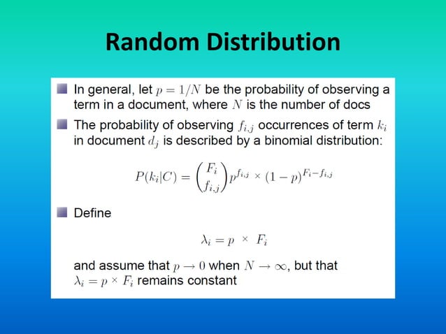 Information Retrieval 20 Divergence From Randomness Ppt