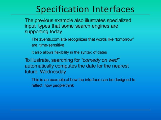 Information retrieval 3 query search interfaces | PPT
