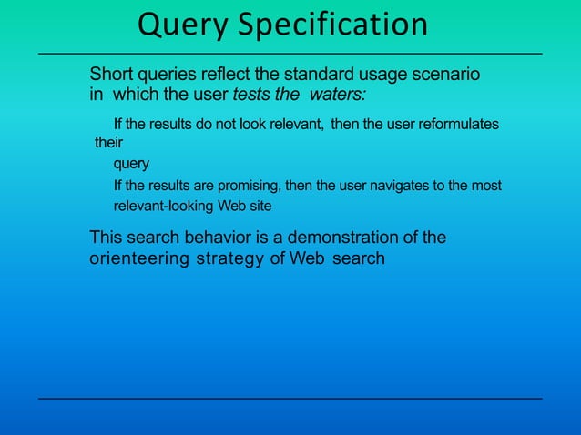 Information retrieval 3 query search interfaces | PPT