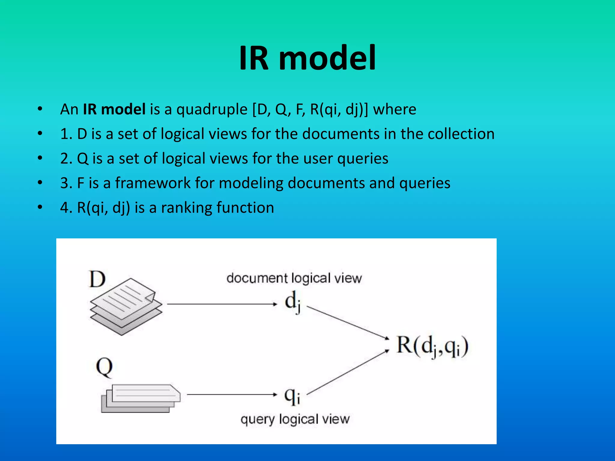 Information retrieval 6 ir models | PPTX