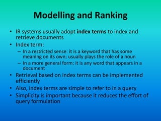 Information retrieval 6 ir models | PPTX