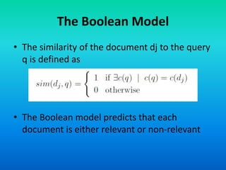 Information retrieval 7 boolean model | PPTX