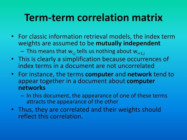 Information retrieval 8 term weighting | PPTX | Technology & Computing