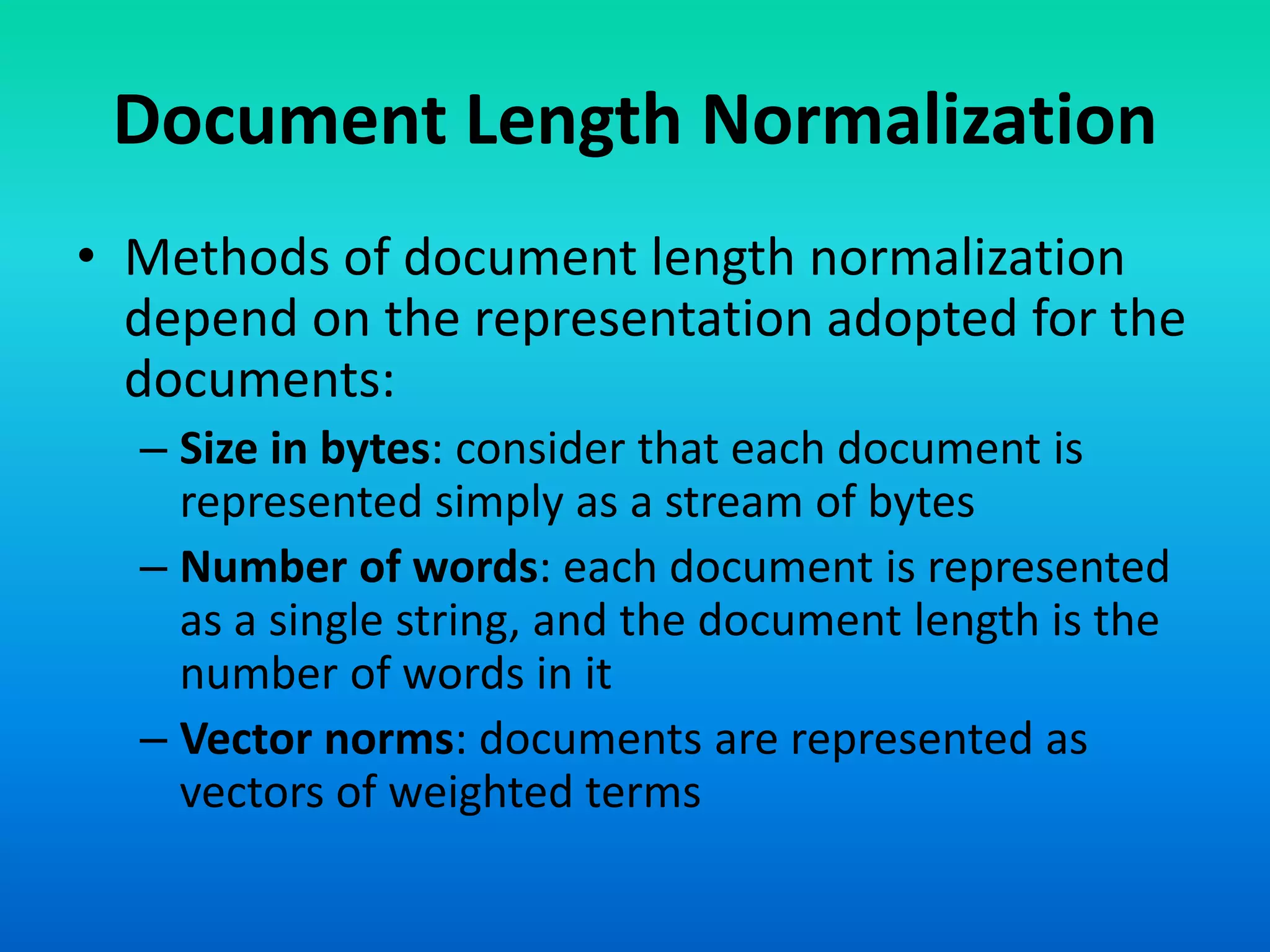 Information retrieval 9 tf idf weights | PPTX