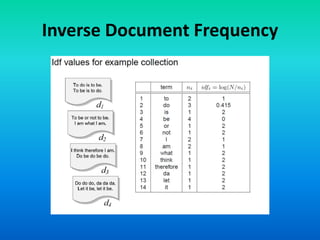 Information retrieval 9 tf idf weights | PPTX