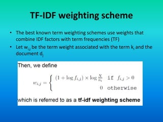 Information retrieval 9 tf idf weights | PPTX