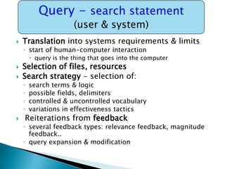 Information retrieval s | PPTX
