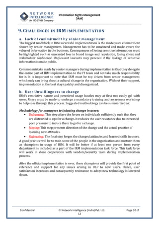 Information Rights Management (IRM) | PDF