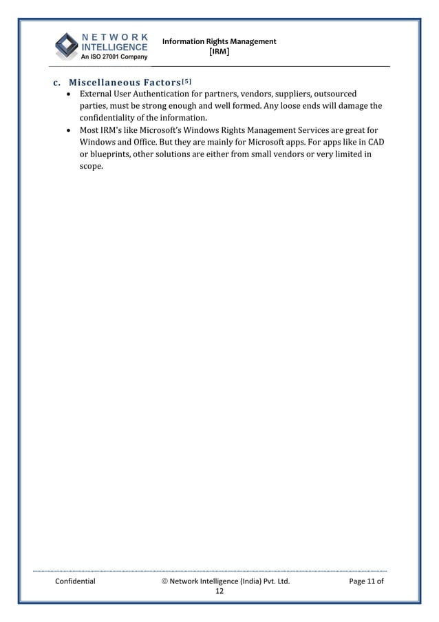 Information Rights Management (IRM) | PDF