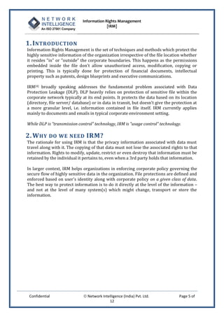 Information Rights Management (IRM) | PDF