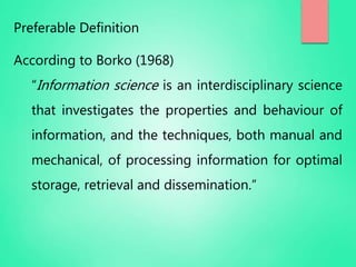Information science | PPTX