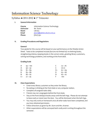 Information Science Technology Syllabus | PDF | Technology & Computing
