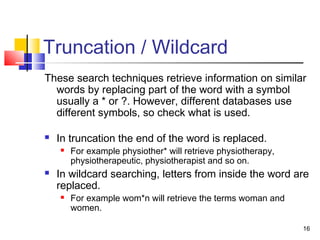 Information searching & retrieving techniques khalid | PPT | Databases ...