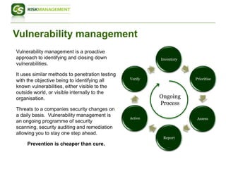 Information Secuirty Vulnerability Management | PPTX | IT and Internet ...
