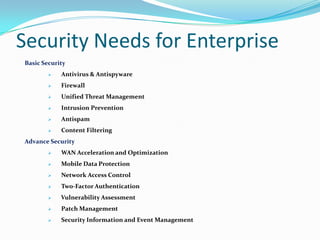 Information Security for Enterprise | PPTX