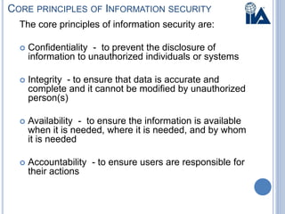 Information security | PPTX | IT and Internet Support | Internet