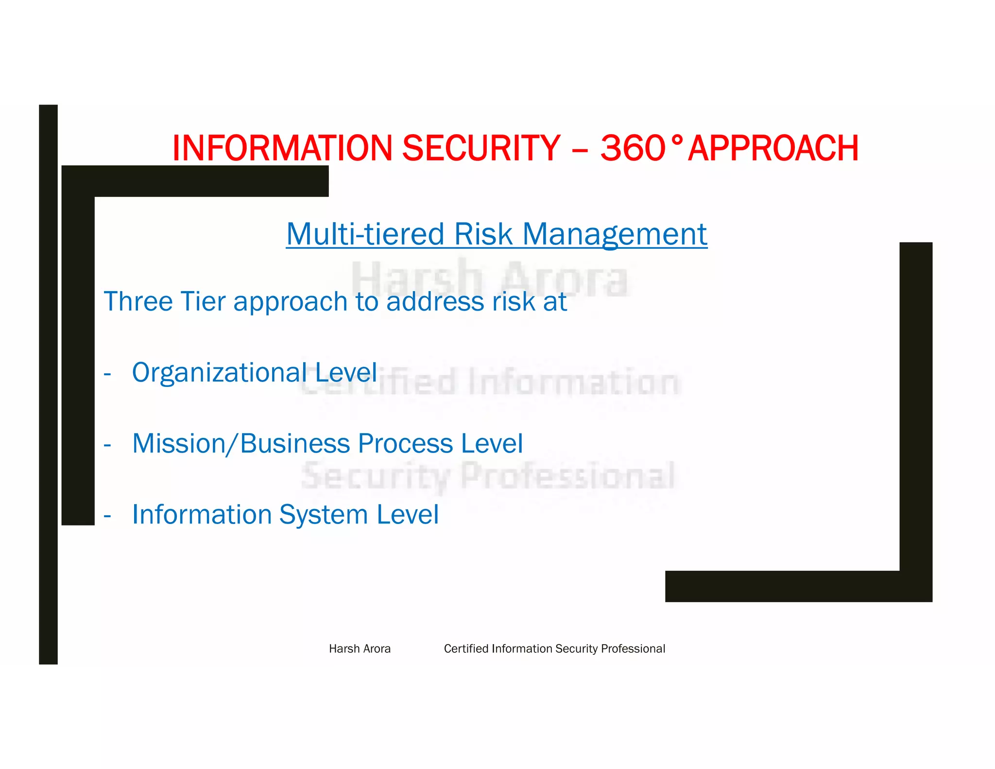 Information security - 360 Degree Approach | PDF