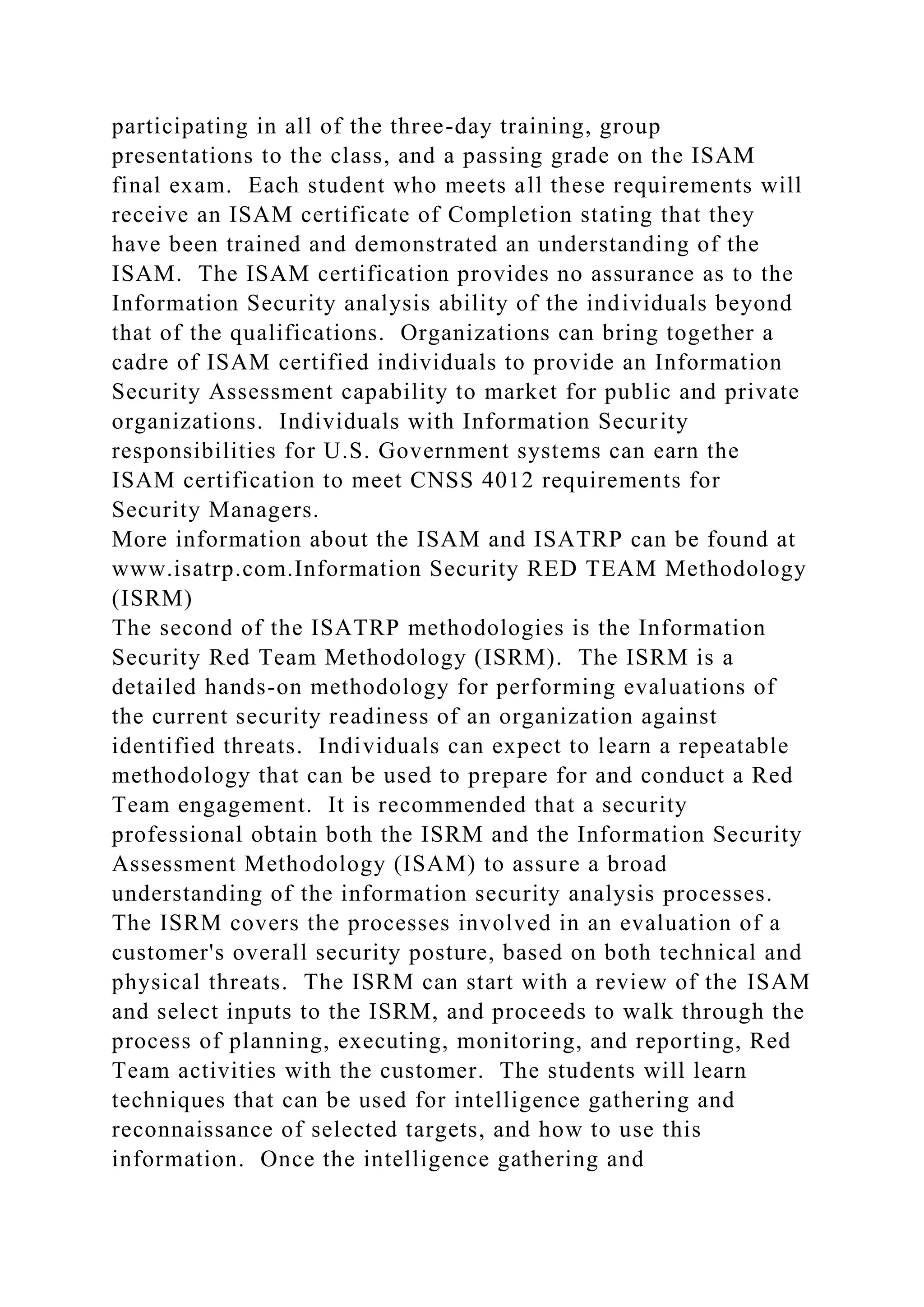 Information Security Assurance Capability Maturity Model (ISA-.docx
