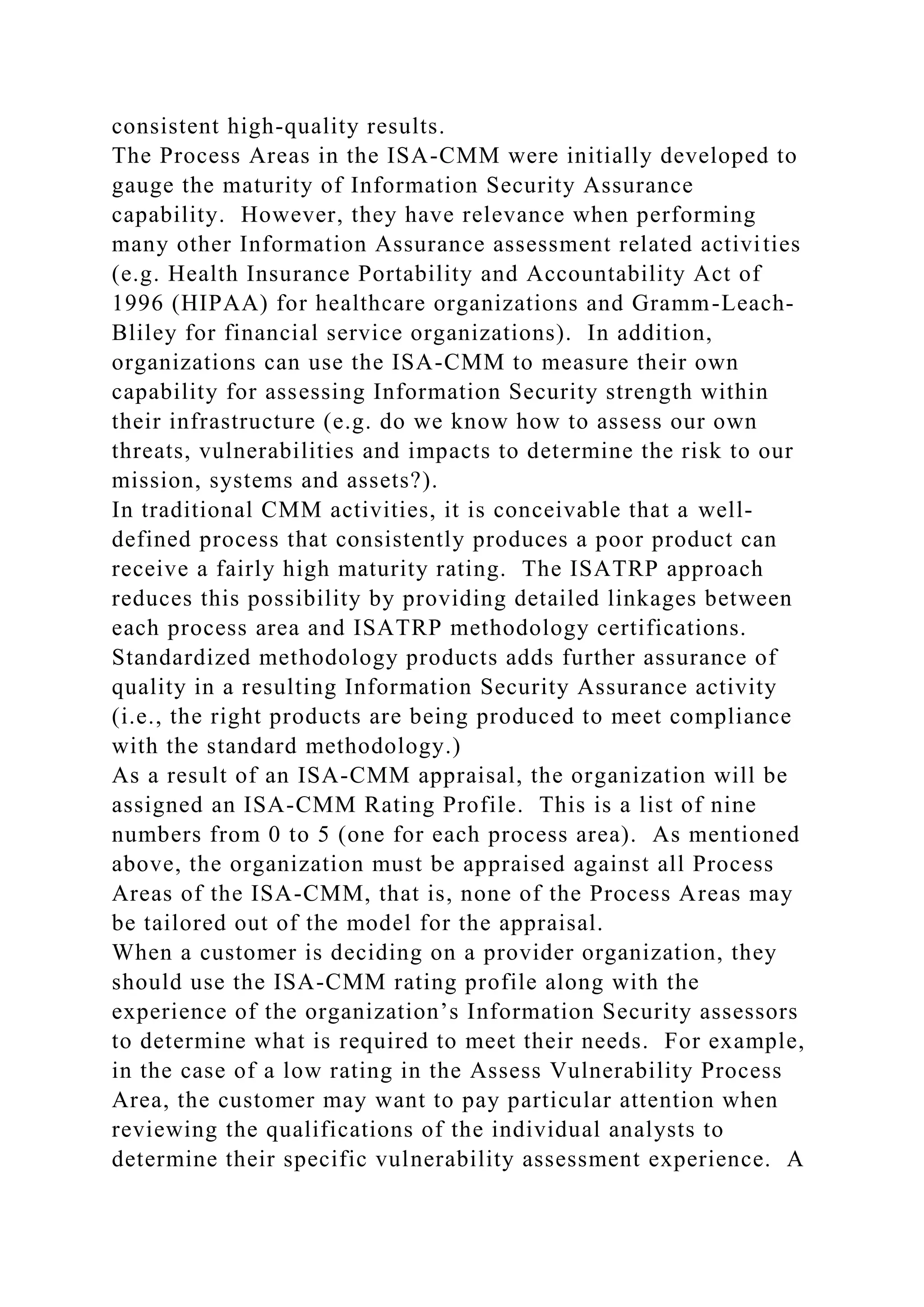 Information Security Assurance Capability Maturity Model (ISA-.docx