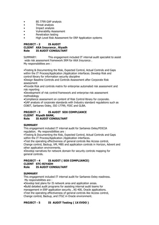 Information Security Audit Consultant | PDF