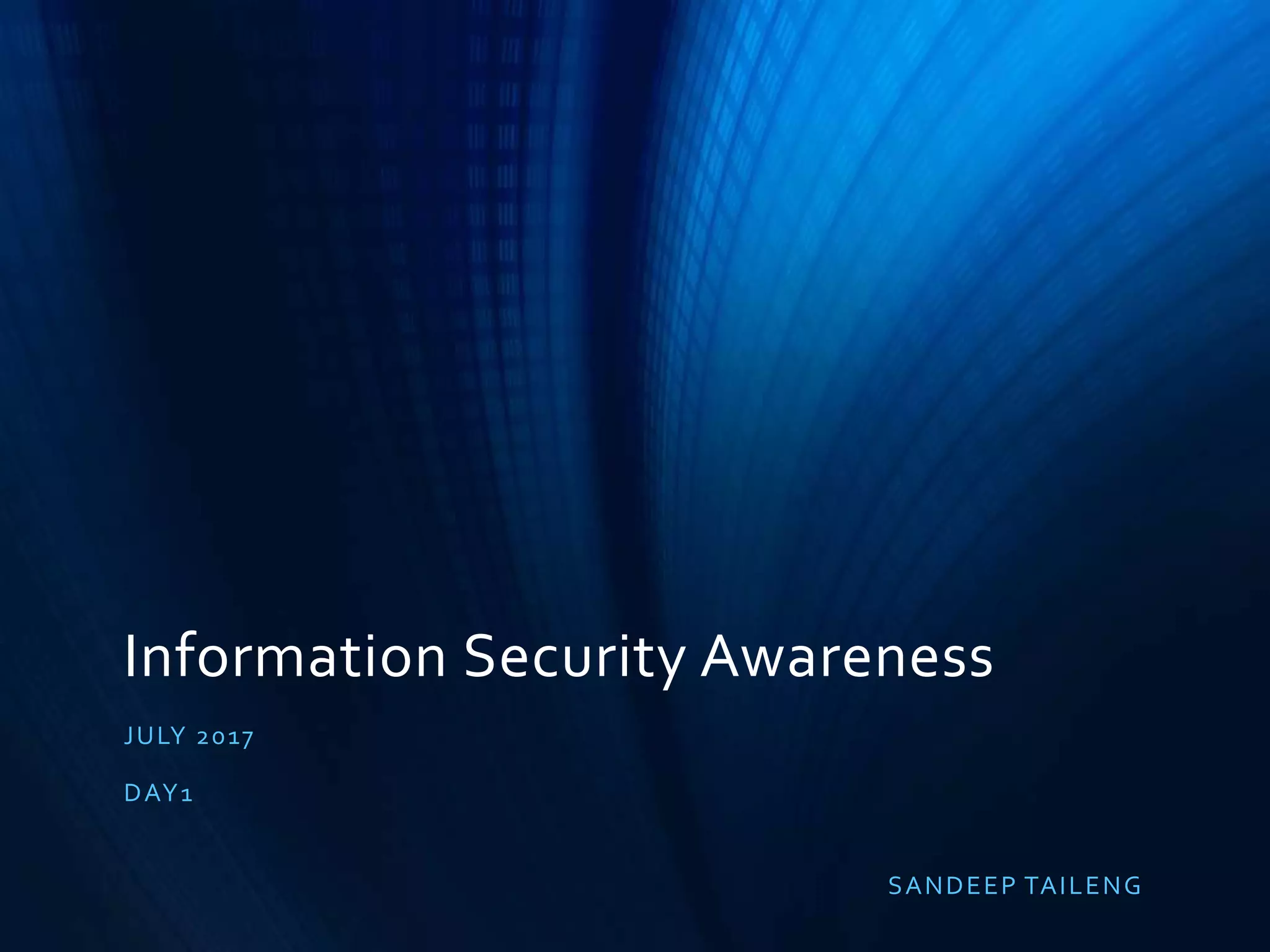 Information security awareness training | PPTX