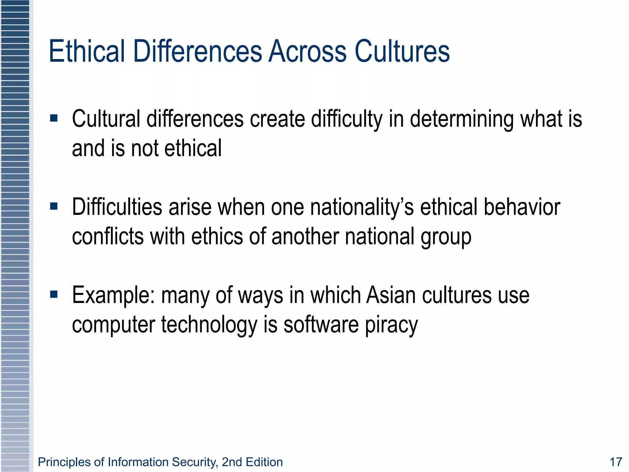 Legal, Ethical and professional issues in Information Security | PPT