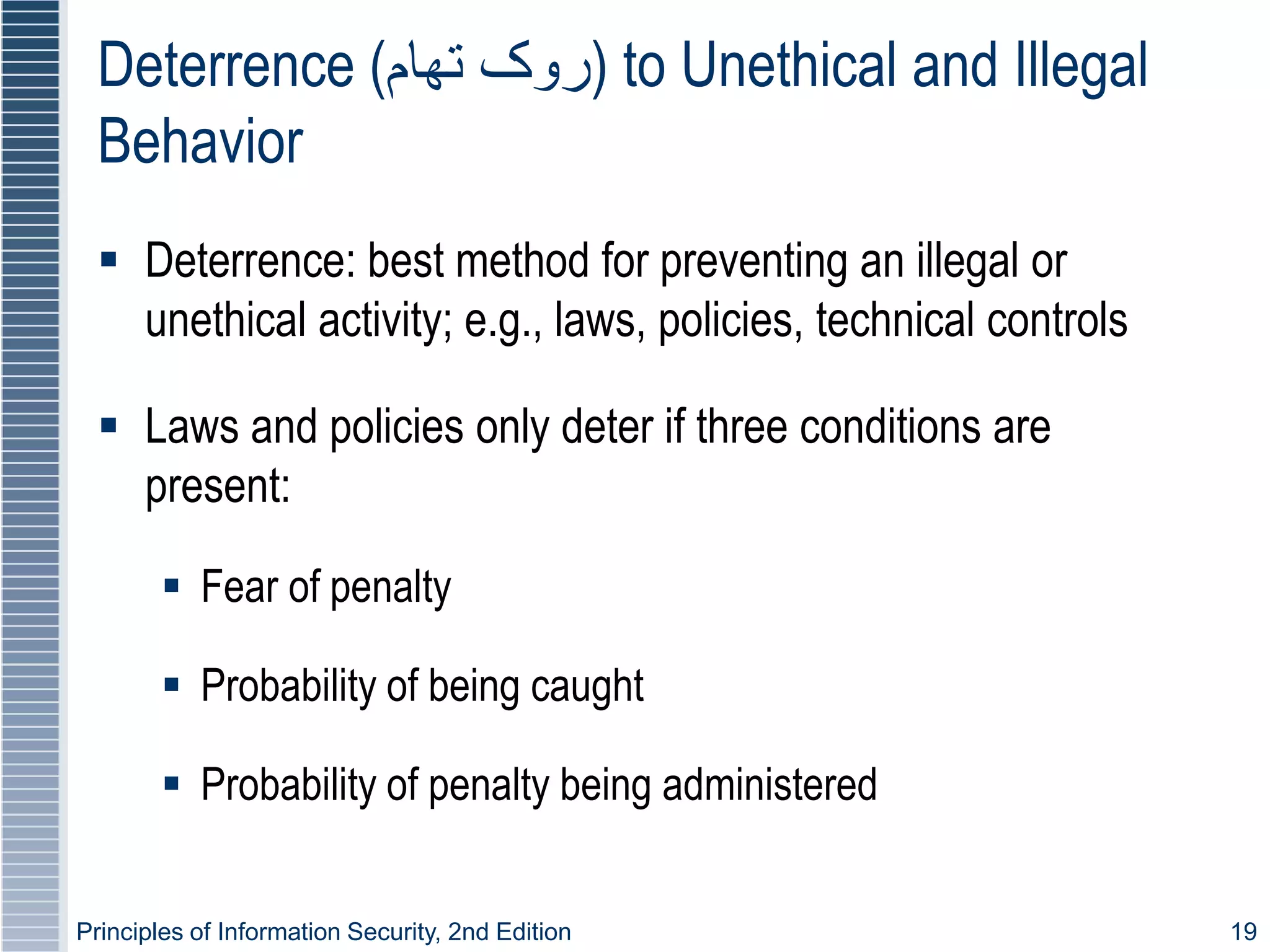 Legal, Ethical and professional issues in Information Security | PPT