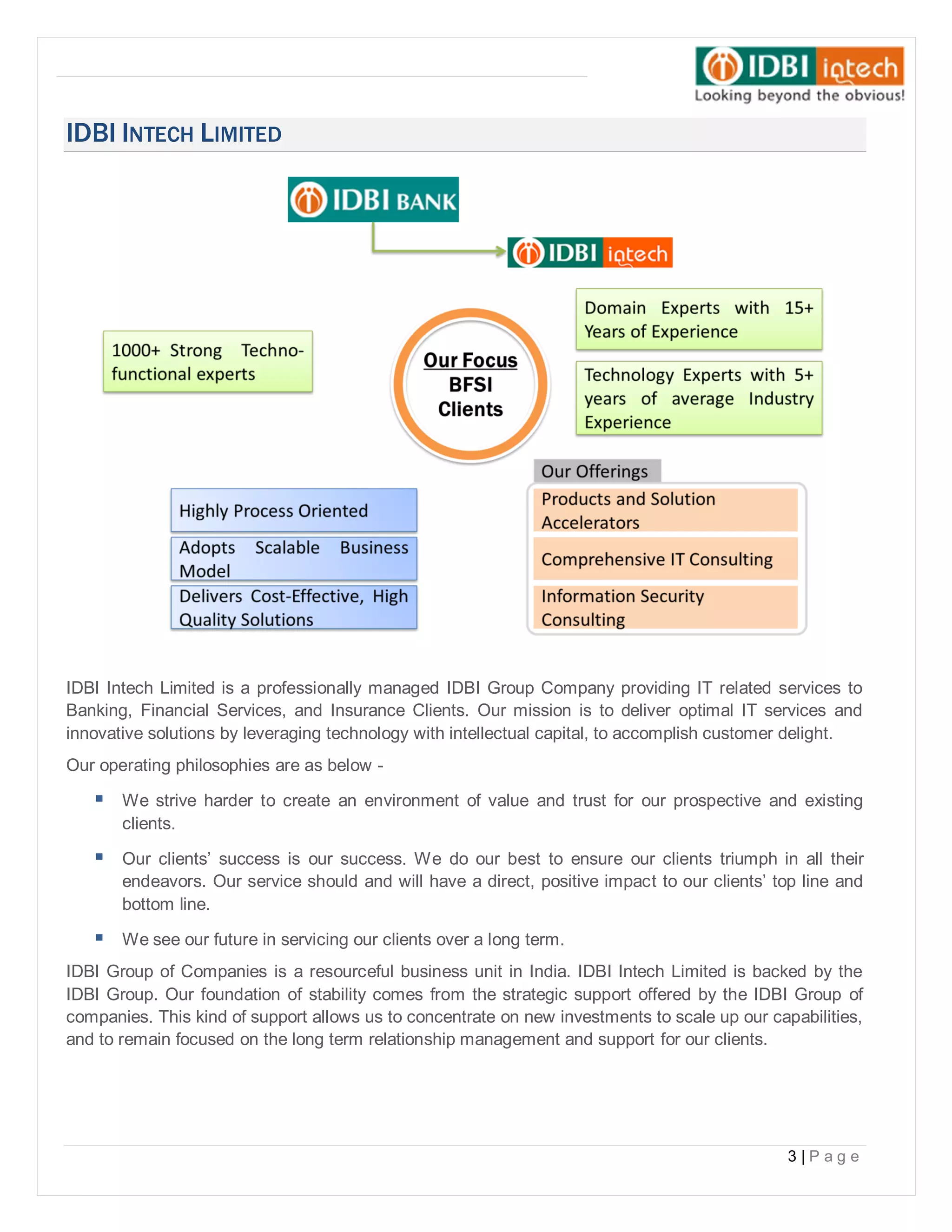 IDBI Intech - Information security consulting | PDF