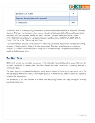 IDBI Intech - Information security consulting | PDF | Information and ...
