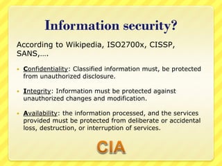 Information security for dummies | PPT