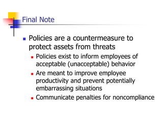 Information security: importance of having defined policy & process | PPTX