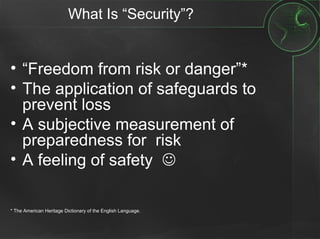 Information security in the starbucks generation | PPT