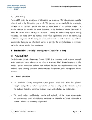 Information security management iso27001 | PDF