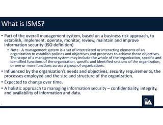 Information security management system (isms) overview | PDF