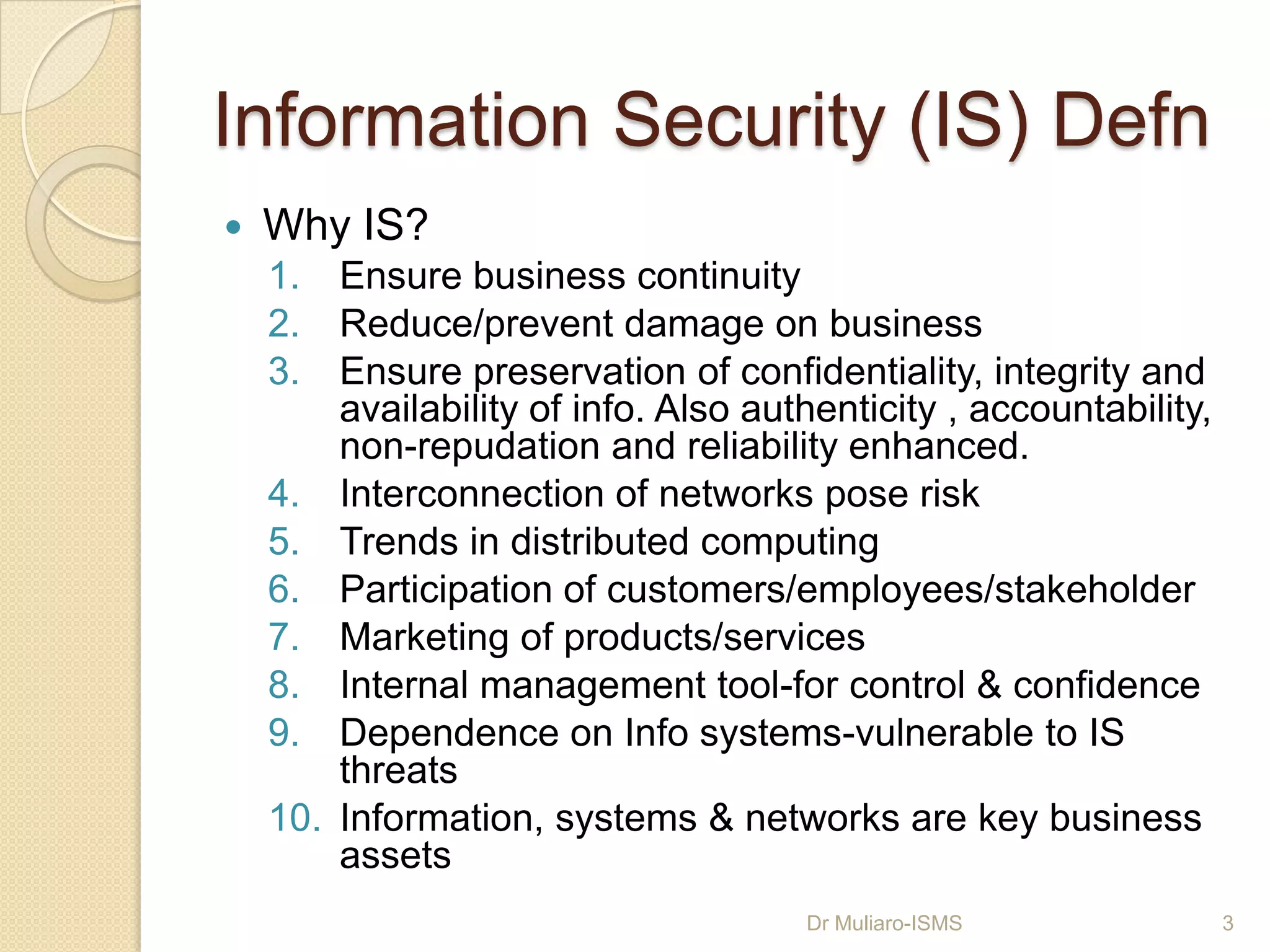 Information Security Management Systems(ISMS) By Dr Wafula | PPT