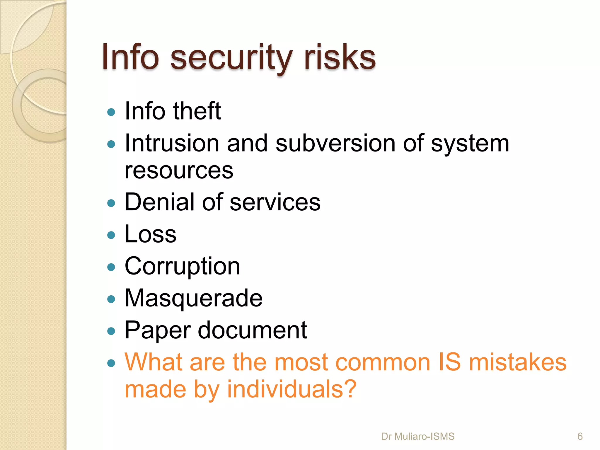 Information Security Management Systems(ISMS) By Dr Wafula | PPT