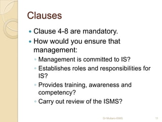 Information Security Management Systems(ISMS) By Dr Wafula | PPT