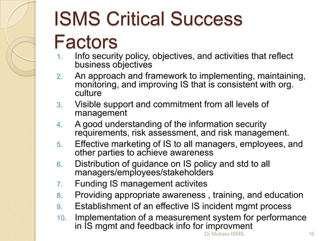 Information Security Management Systems(ISMS) By Dr Wafula | PPT