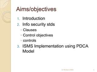 Information Security Management Systems(ISMS) By Dr Wafula | PPT