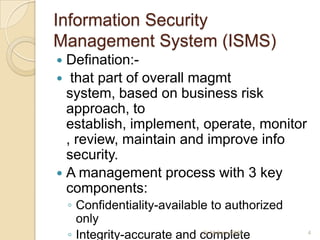 Information Security Management Systems(ISMS) By Dr Wafula | PPT