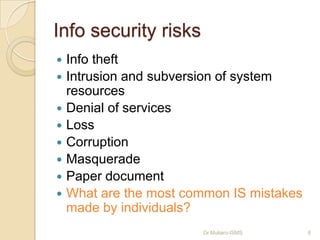 Information Security Management Systems(ISMS) By Dr Wafula | PPT