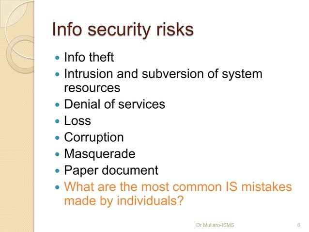 Information Security Management Systems(ISMS) By Dr Wafula | PPT