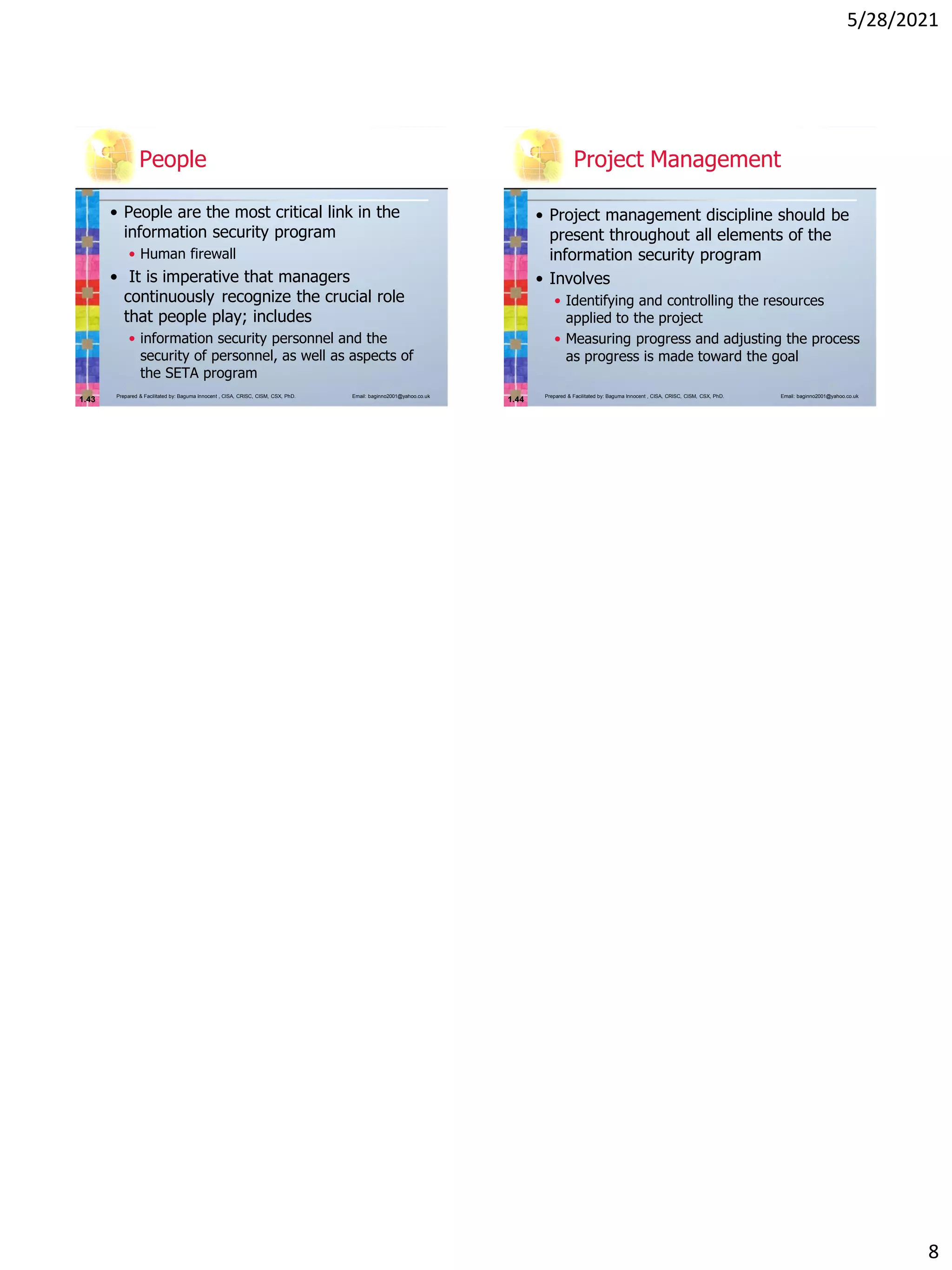 Information security planning session 1 2021 | PDF