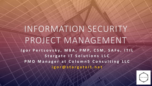 Information Security Project Management | PDF