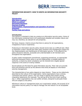 Information security policy how to writing | PDF
